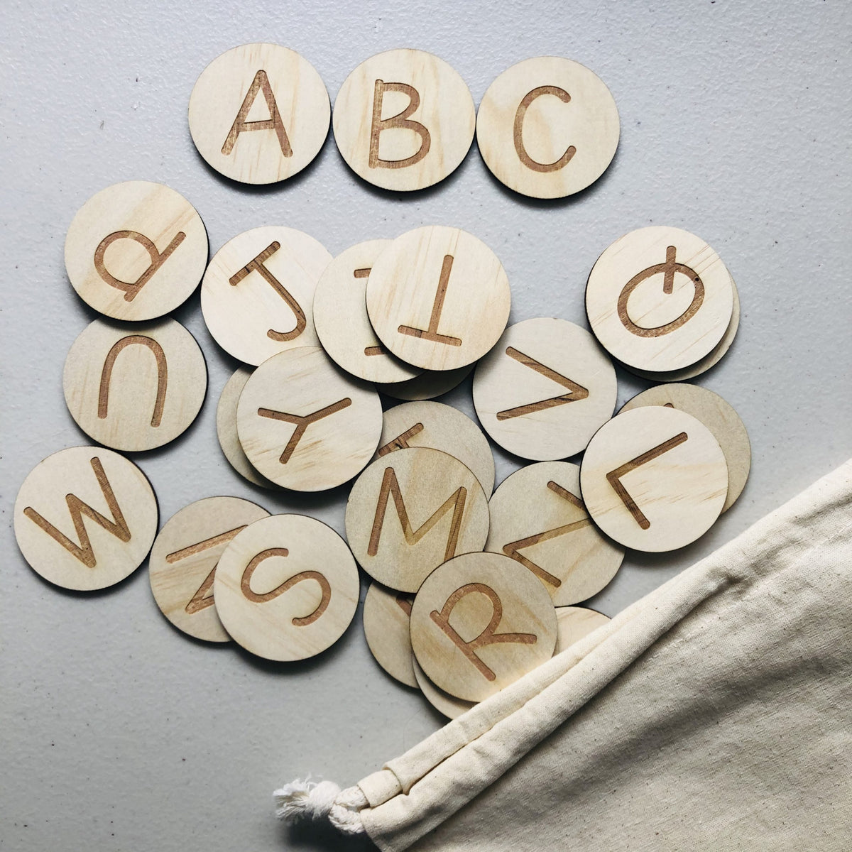 Wooden Alphabet Set || UPPERCASE – Sand & Willow